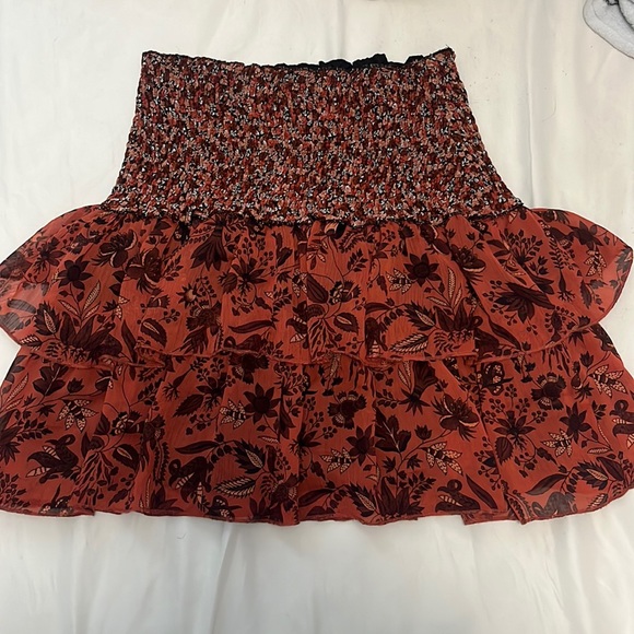 Zara | Skirts | Zara Ruffle Flower Pattern Skirt | Poshmark